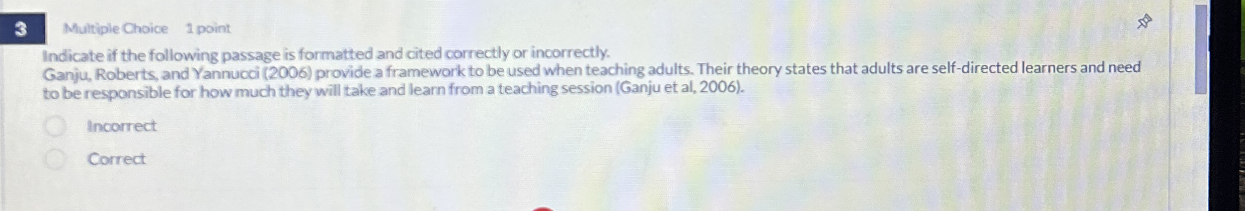 Solved Multiple Choice 1 ﻿pointIndicate if the following | Chegg.com