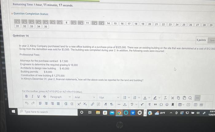 Solved In year 2. Kiroy Company purchasod land for a new | Chegg.com