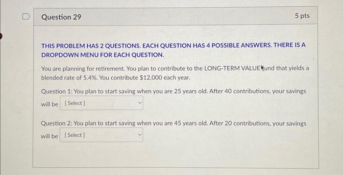 Solved THIS PROBLEM HAS 2 QUESTIONS. EACH QUESTION HAS 4 | Chegg.com