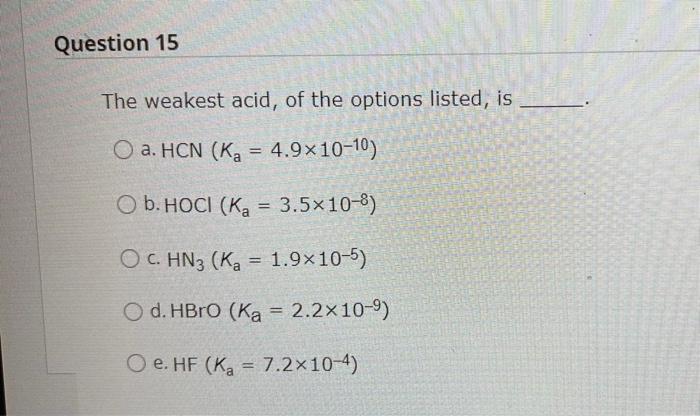 Solved Question 1 In solutions, a acidic; [H30'] > [OH-] Ob | Chegg.com