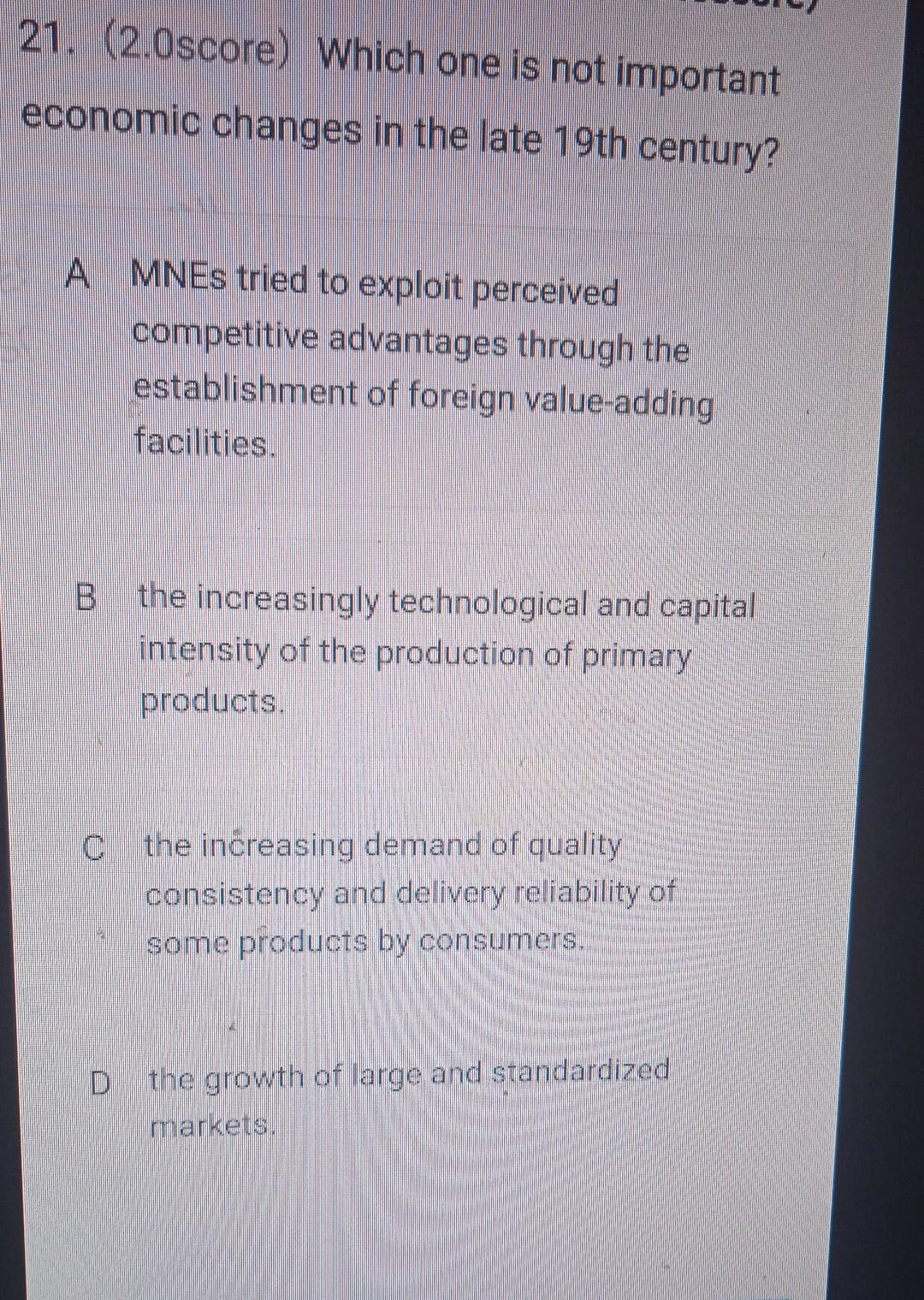 Solved A MNEs tried to exploit perceived competitive | Chegg.com