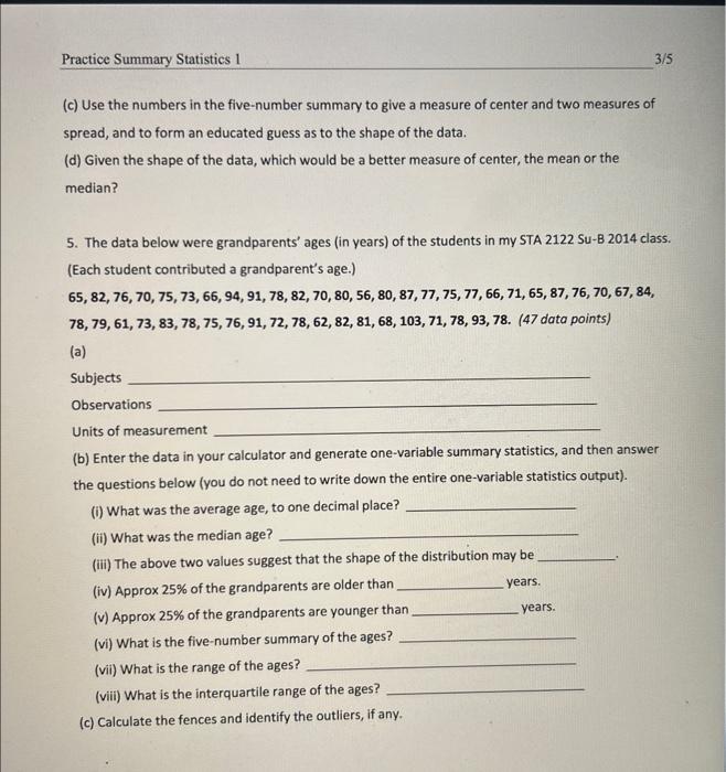 Solved 4 Answer The Following Questions About The Data Set