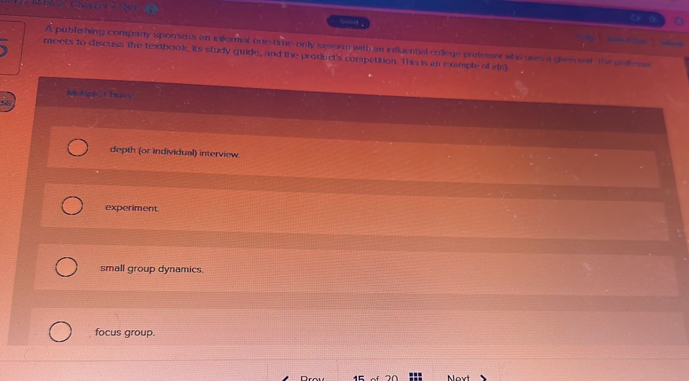 Solved depth (or individual) ﻿interview.experimentsmall | Chegg.com