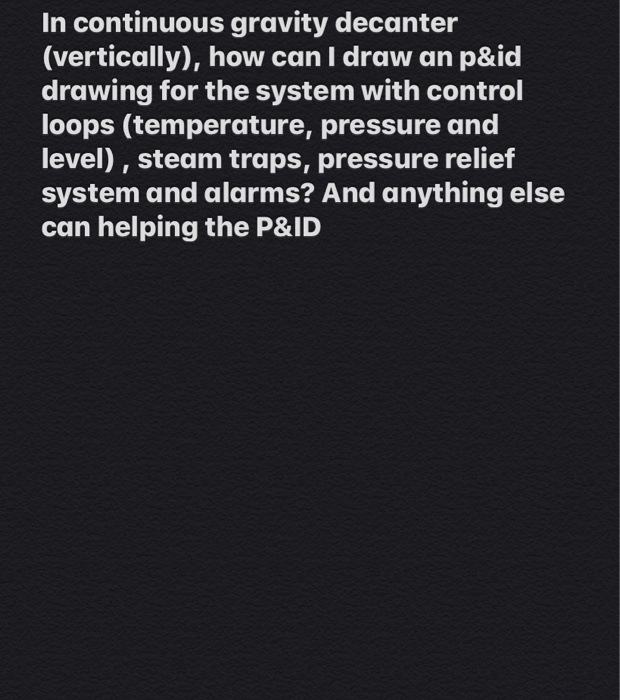 In continuous gravity decanter (vertically), how can | Chegg.com