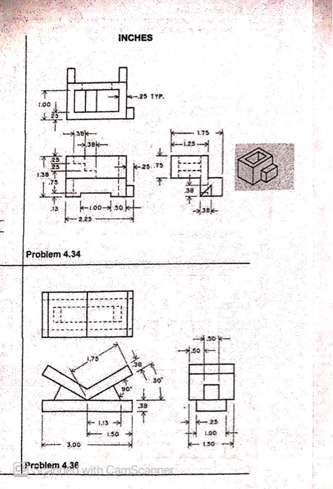 Solved please use graph paper to draw, do not use solidwork, | Chegg.com