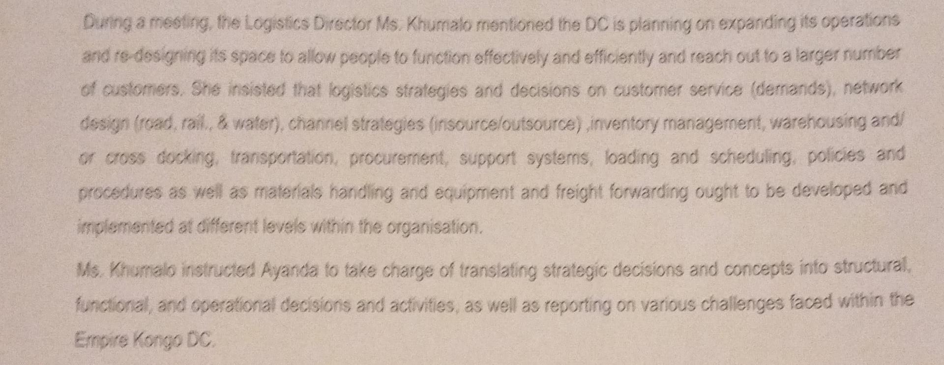 Solved Translating strategic corporate objectives into | Chegg.com