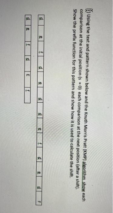 Solved H Using the text and pattern shown below and the | Chegg.com