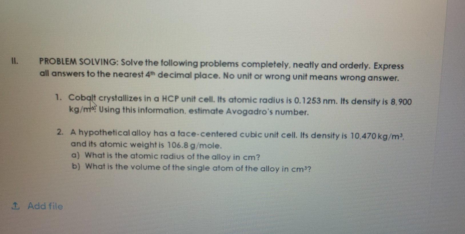 Solved PROBLEM SOLVING: Solve the following problems | Chegg.com