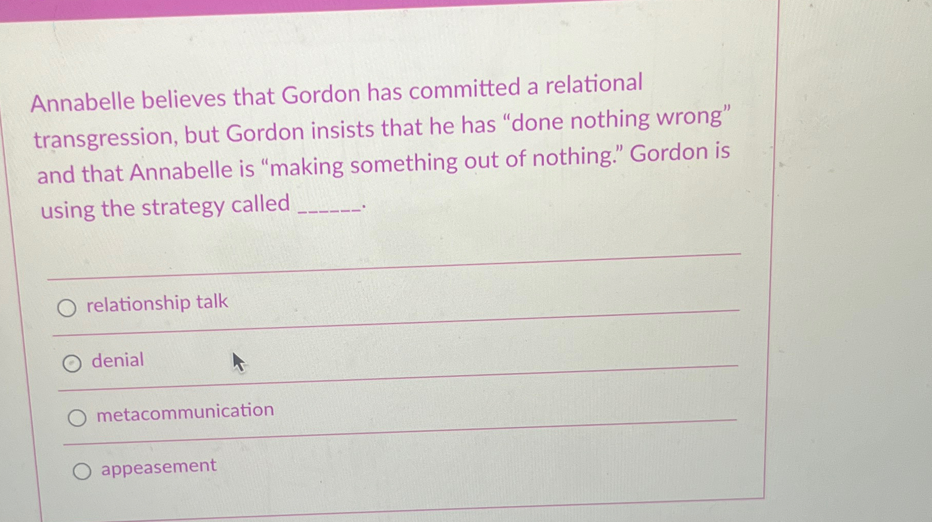 Solved Annabelle believes that Gordon has committed a | Chegg.com