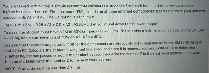 Solved You are tasked with writing a simple system that | Chegg.com