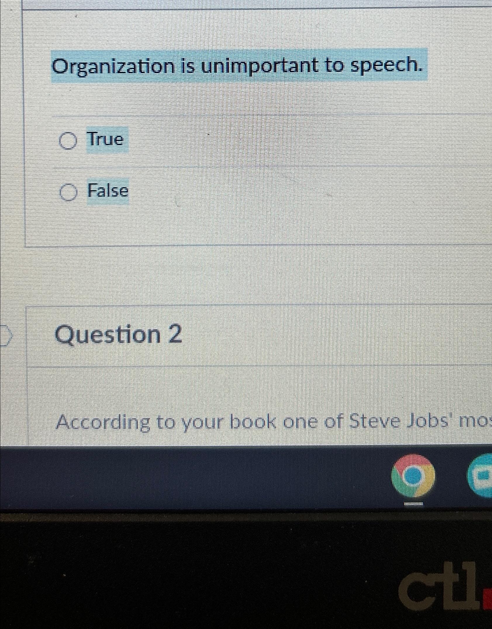 Solved Organization is unimportant to | Chegg.com