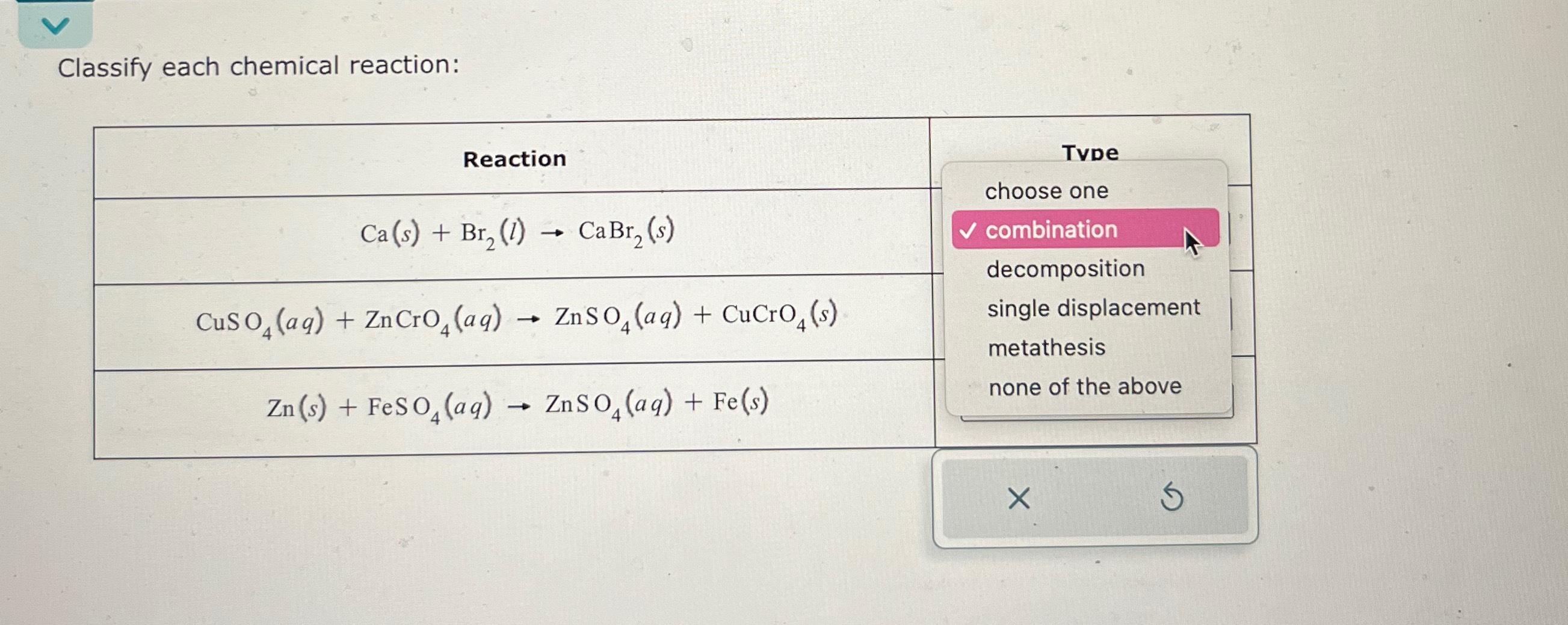 Solved Classify each chemical | Chegg.com
