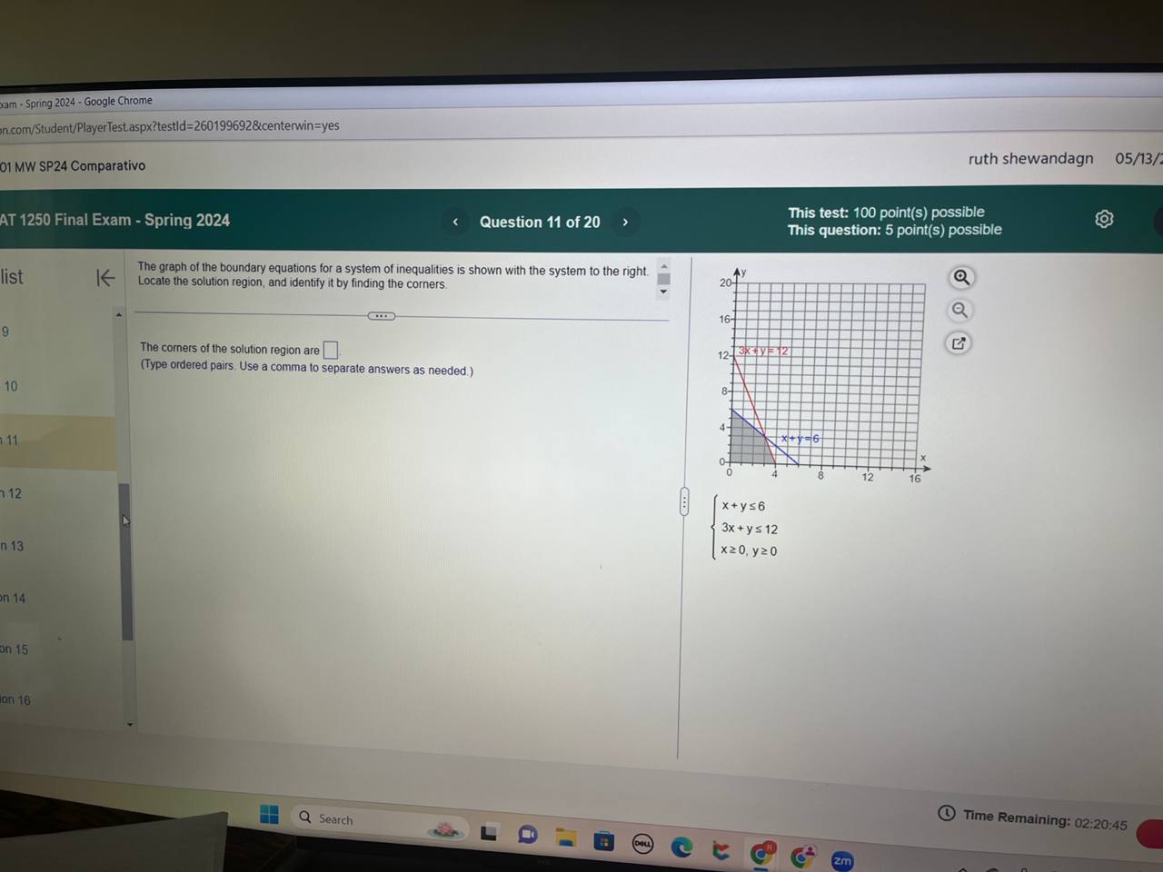 Solved The graph of the boundary equations for a system of | Chegg.com