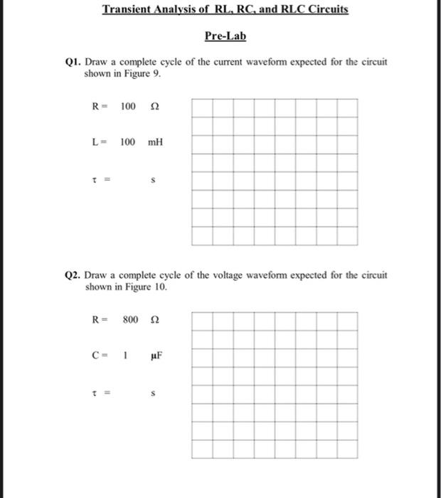 Solved Transient Analysis of RL, RC, and RLC Circuits | Chegg.com