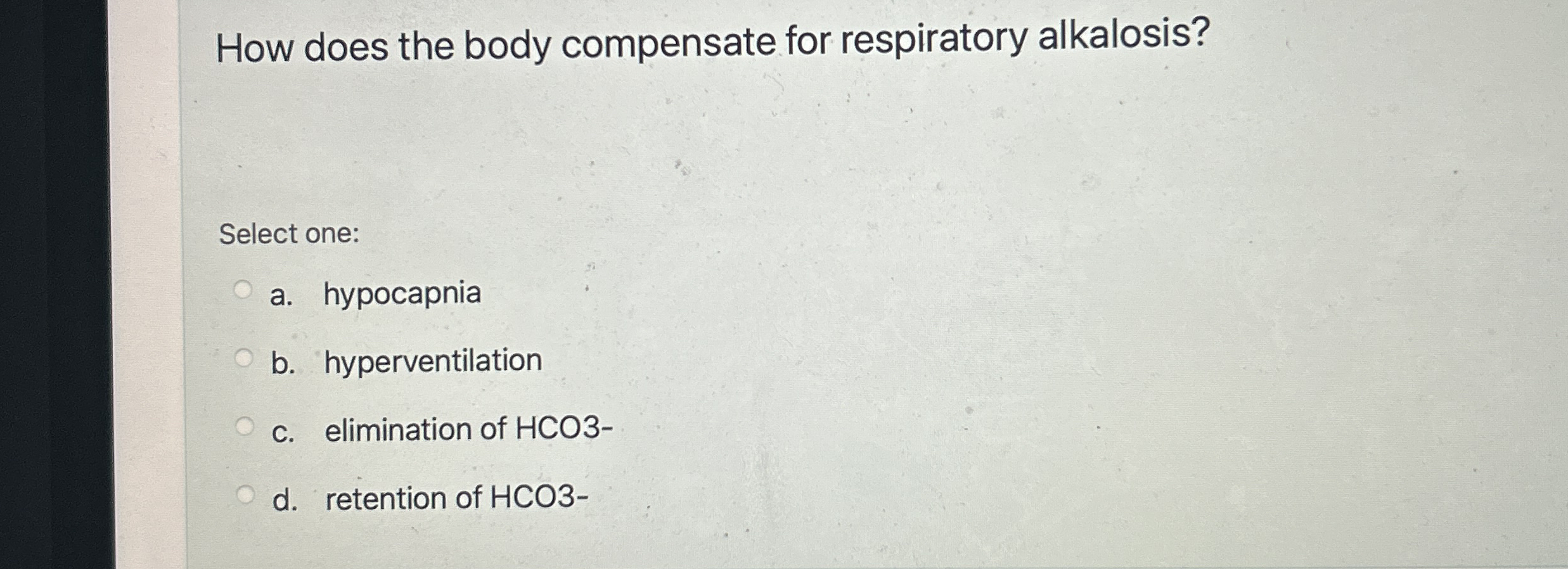 Solved How does the body compensate for respiratory | Chegg.com