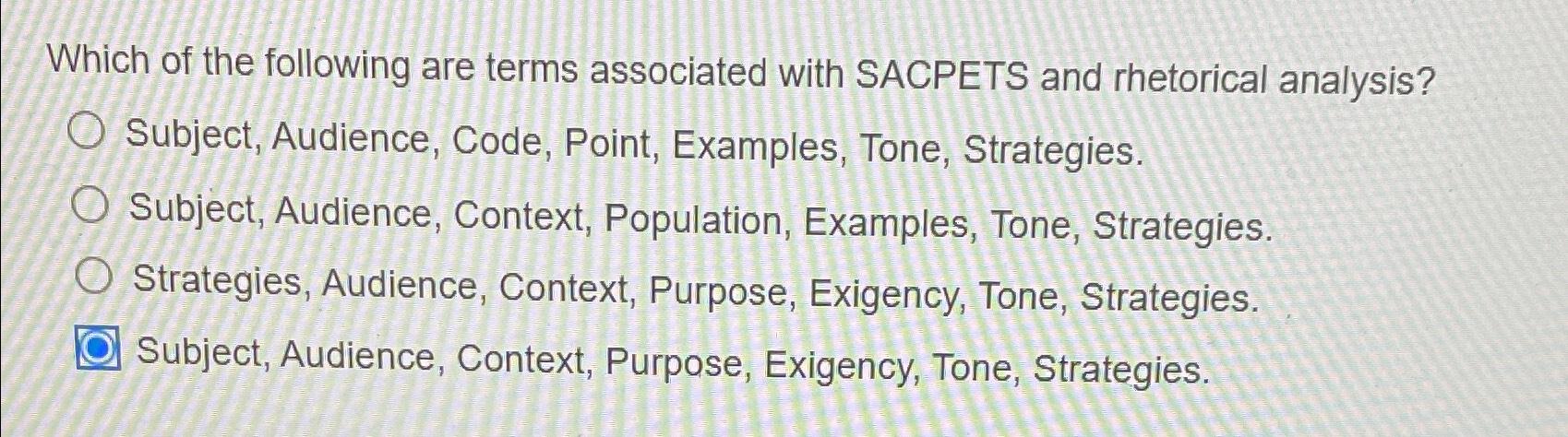 Solved Which of the following are terms associated with | Chegg.com