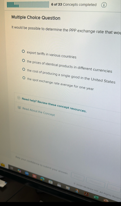 Solved 6 ﻿of 33 ﻿Concepts completed(i)Multiple Cholce | Chegg.com