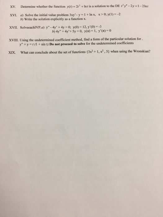 Solved Exam 2 Review Name MATH 2613 This review is due | Chegg.com