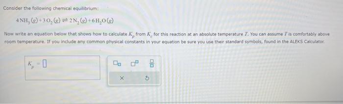 Solved Consider the following chemical equilibrium: 4NH3( | Chegg.com