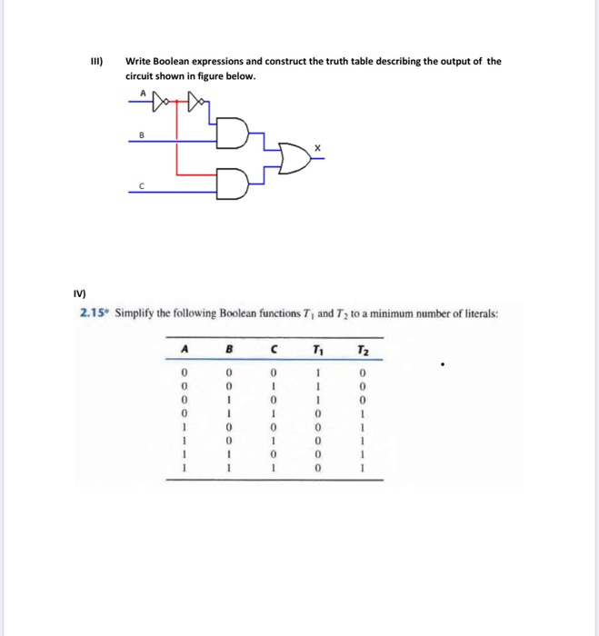 Solved 111) Write Boolean expressions and construct the | Chegg.com