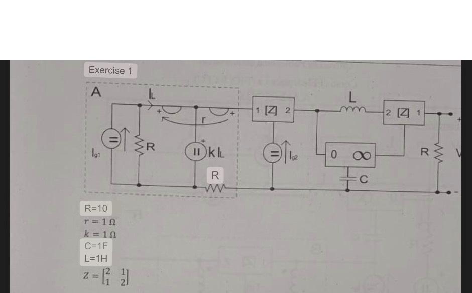 Solved In the normalized circuit in the figure, calculate:* | Chegg.com