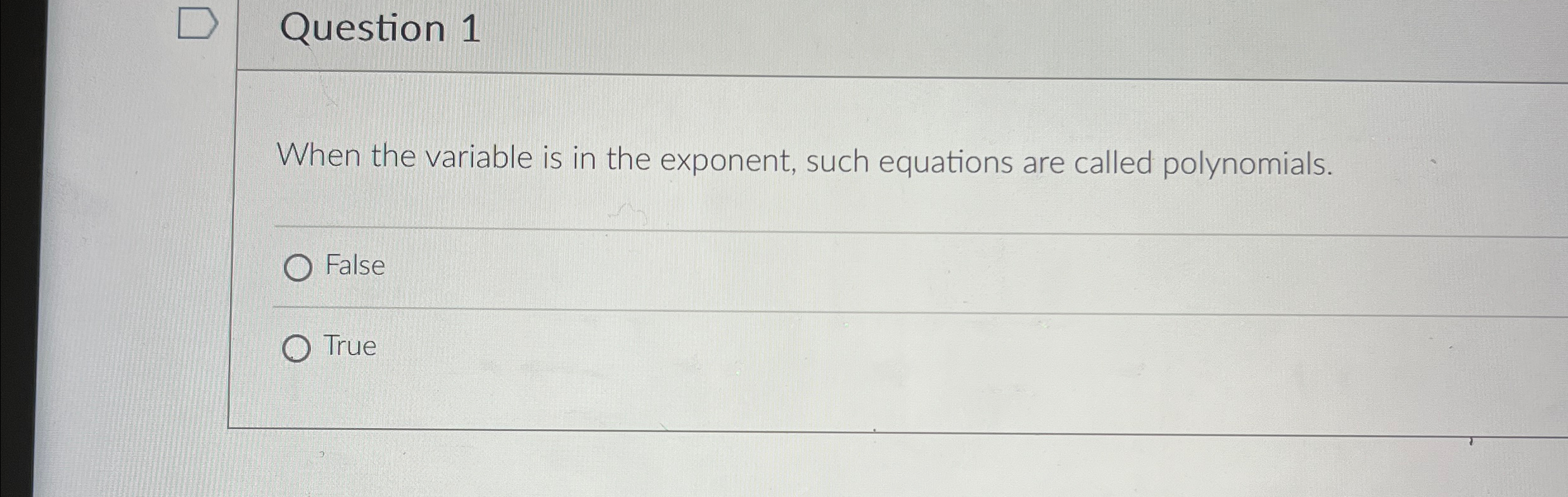 Solved Question 1When the variable is in the exponent, such | Chegg.com