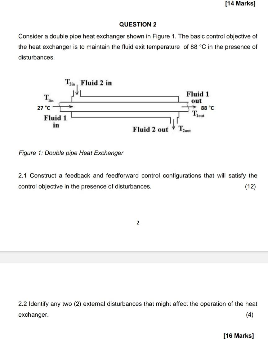 Solved QUESTION 2 Consider a double pipe heat exchanger | Chegg.com