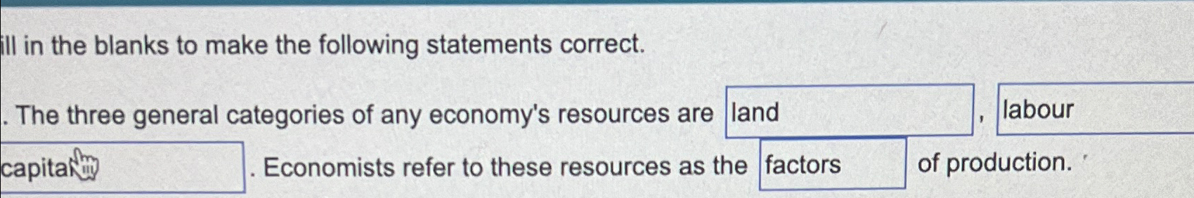 Solved ill in the blanks to make the following statements | Chegg.com