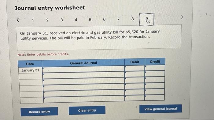 Solved Journal entry worksheet Received $210,000 cash on 1/5 | Chegg.com