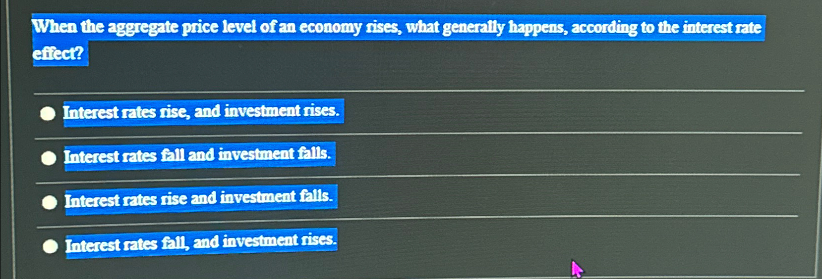 Solved When the aggregate price level of an economy rises, | Chegg.com