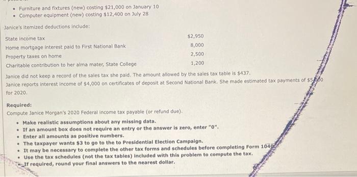 Solved Janice Morgan, age 24, is single and has no | Chegg.com