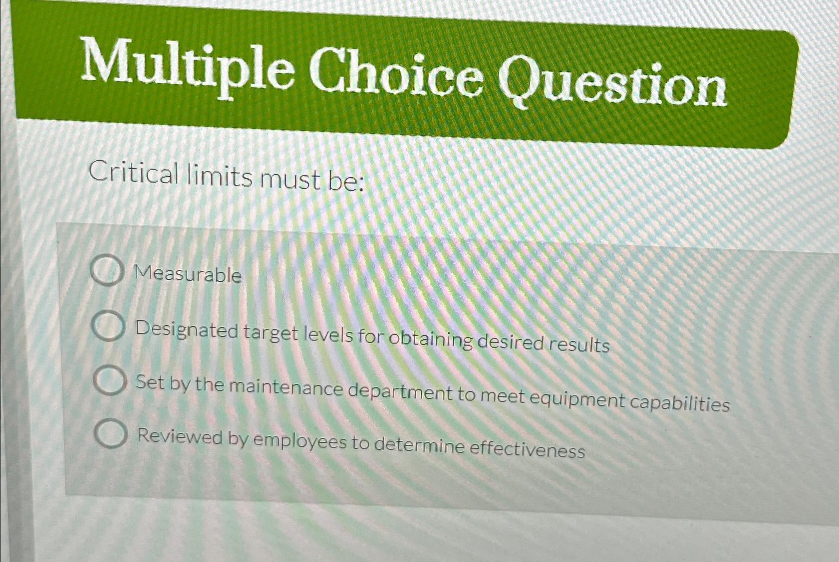 Solved Multiple Choice Question-itical limits must | Chegg.com