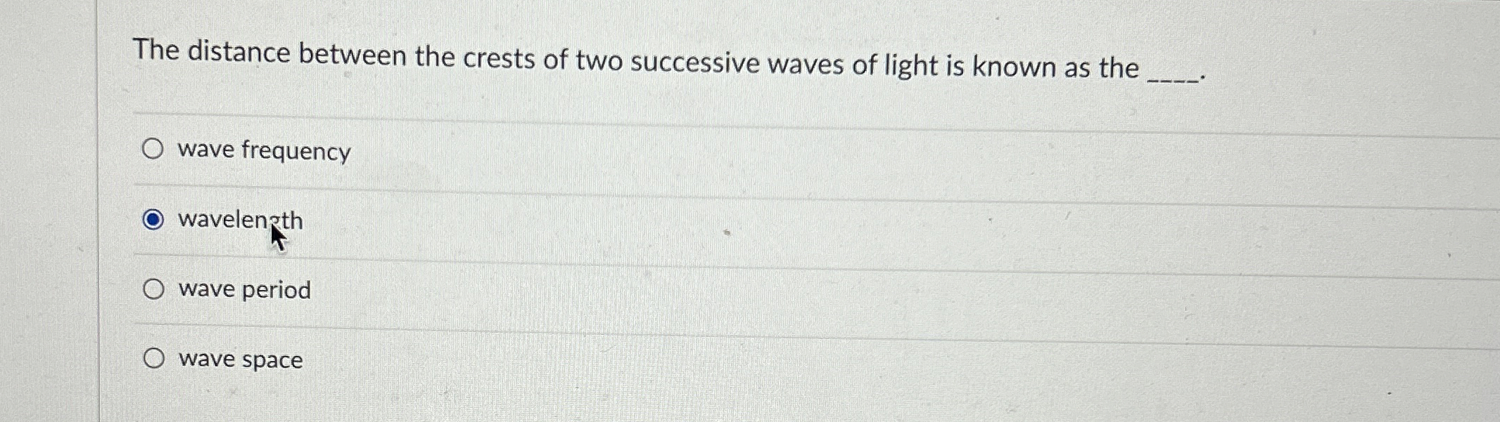 Solved The distance between the crests of two successive | Chegg.com
