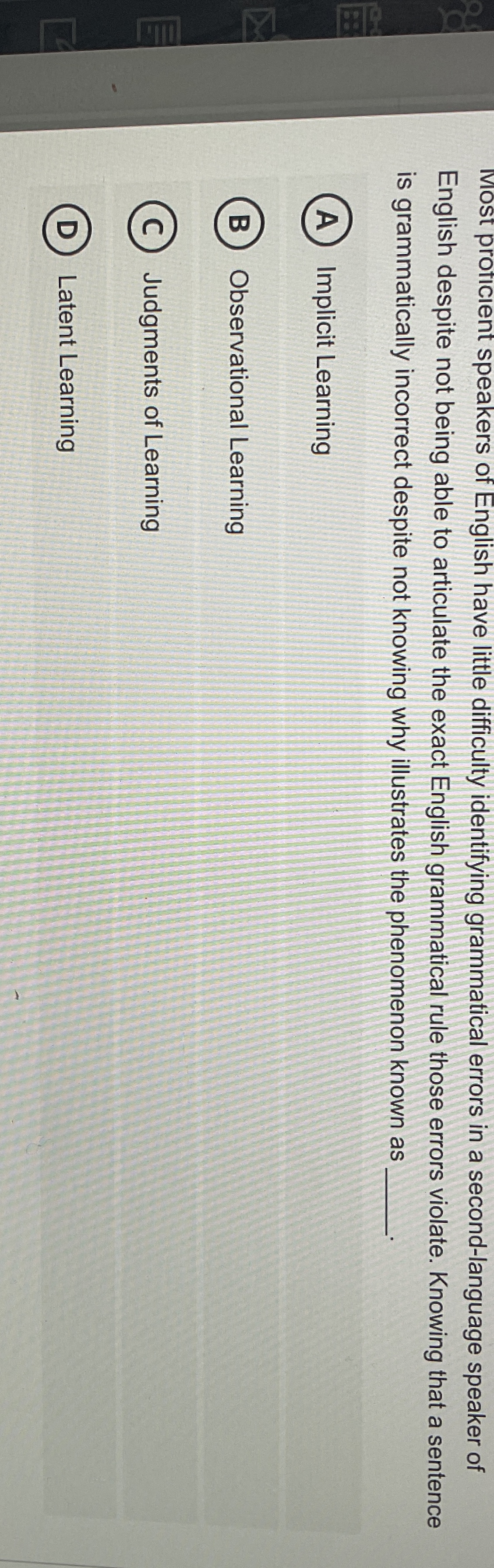 Solved VIOst proticient speakers of English have little | Chegg.com