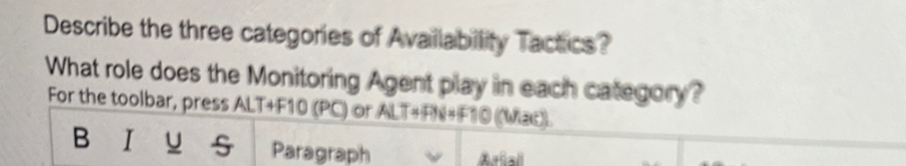 Solved Describe the three categories of Availability | Chegg.com