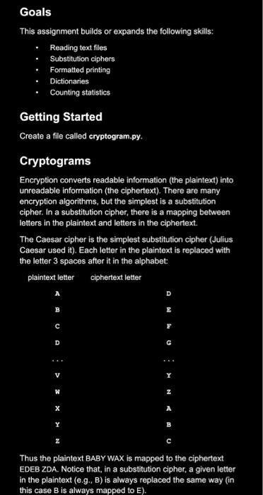 Solved Goals This assignment builds or expands the following | Chegg.com