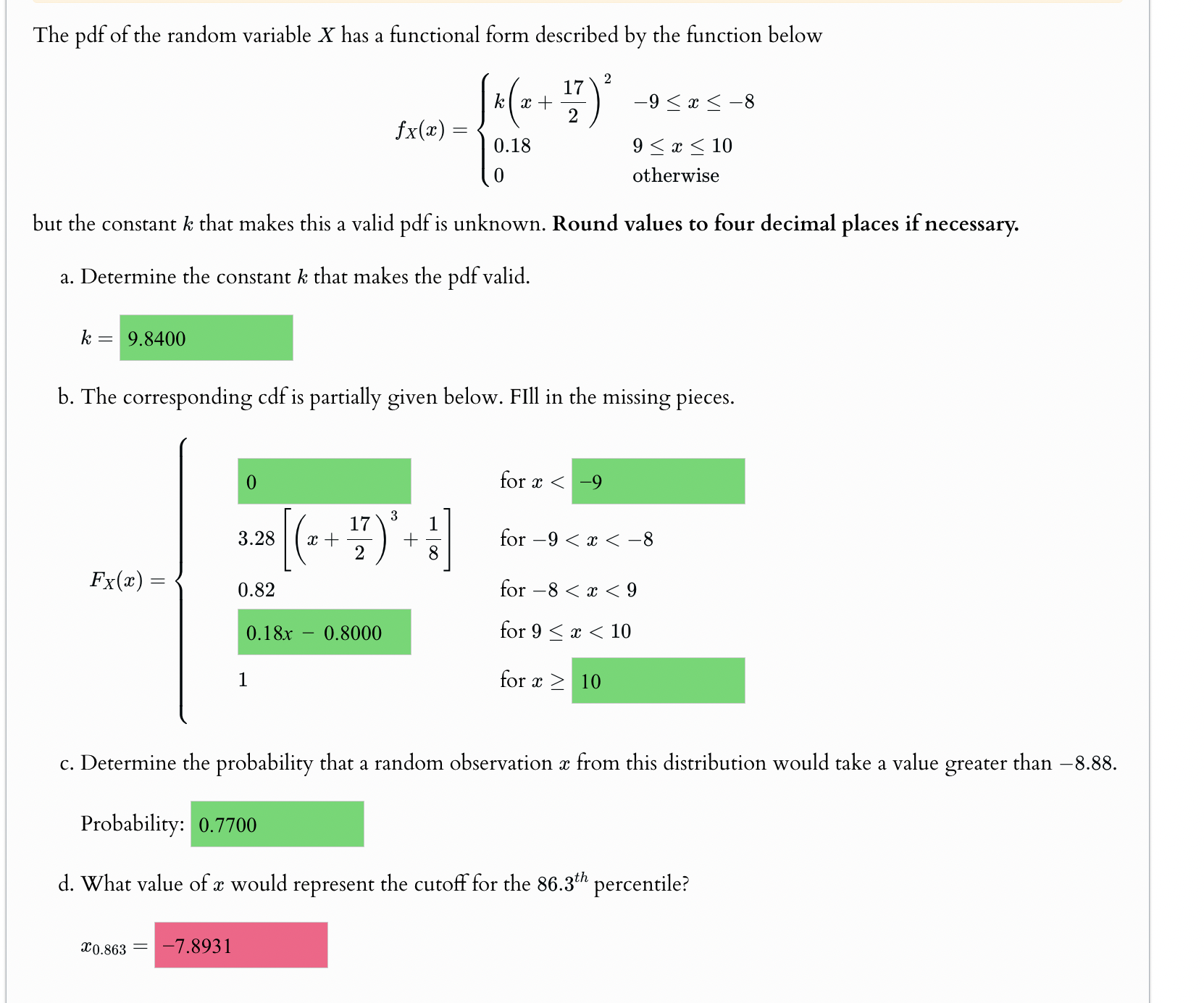 Solved The pdf of ﻿the random variable x ﻿has a functional | Chegg.com