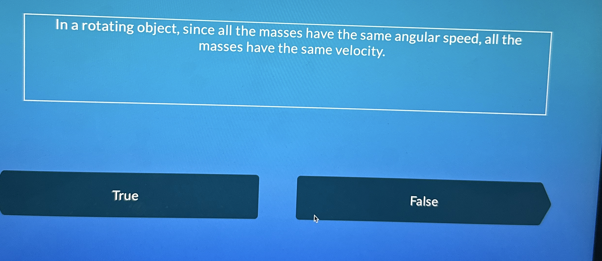 Solved In a rotating object, since all the masses have the | Chegg.com
