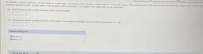 Solved fravimsi operational load. [nclude units in your | Chegg.com