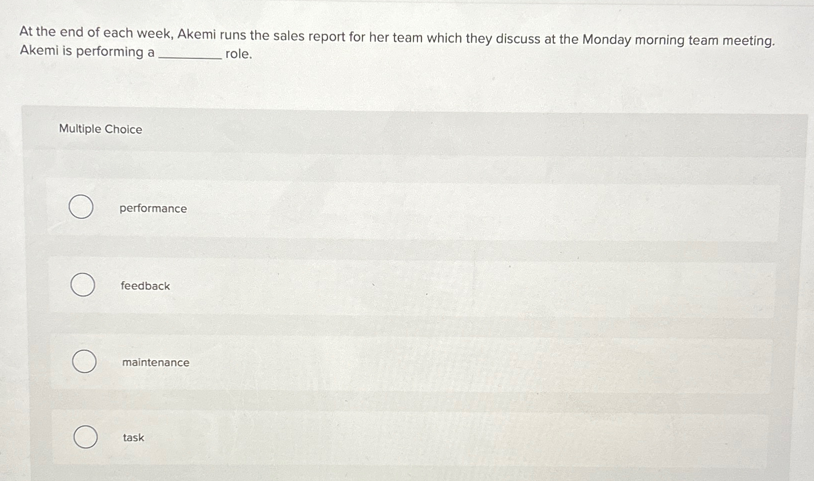 Solved At the end of each week, Akemi runs the sales report | Chegg.com