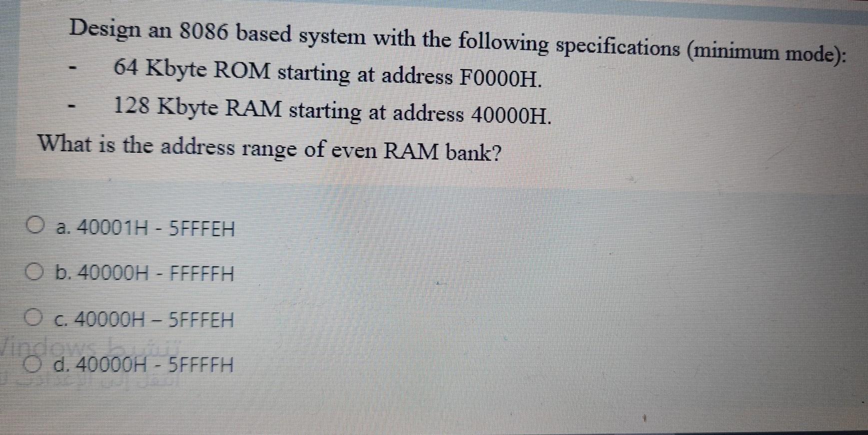 Solved It is required to add 56KB of memory to an 8088 | Chegg.com