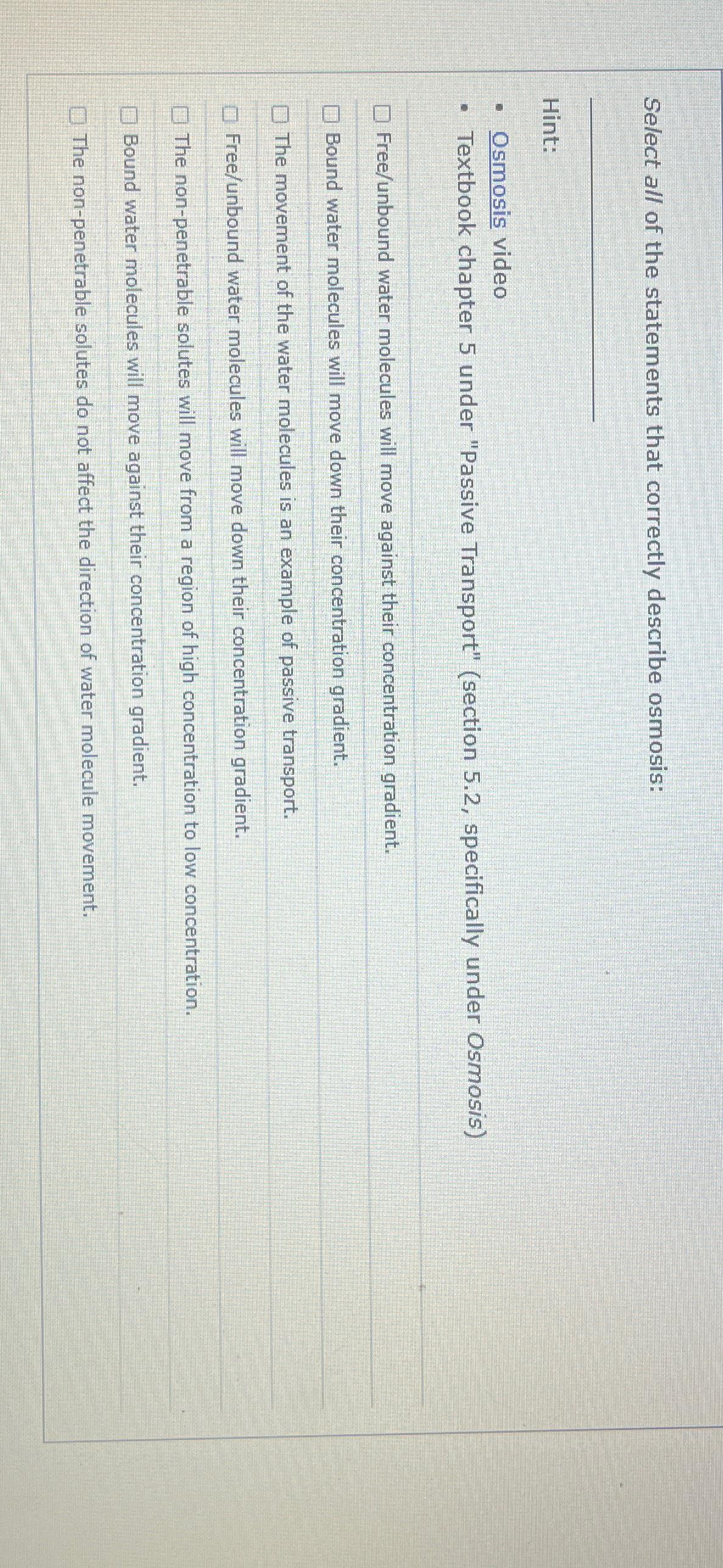 Solved Select all of the statements that correctly describe | Chegg.com