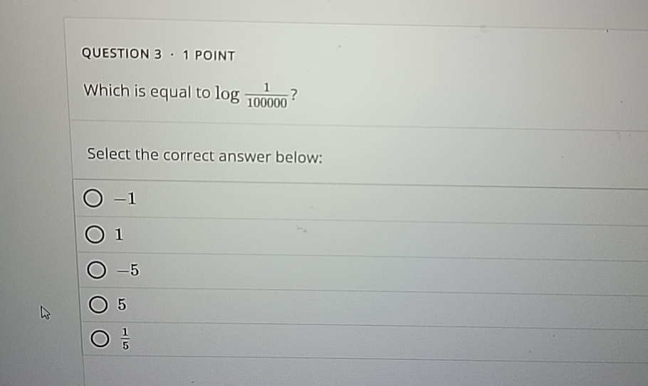 Solved QUESTION 3 - 1 POINTWhich is equal to | Chegg.com Solved QUESTION 3 - 1 POINTWhich is equal to | Chegg.com
