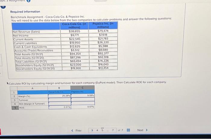Solved 5 Required information Benchmark Assignment - | Chegg.com