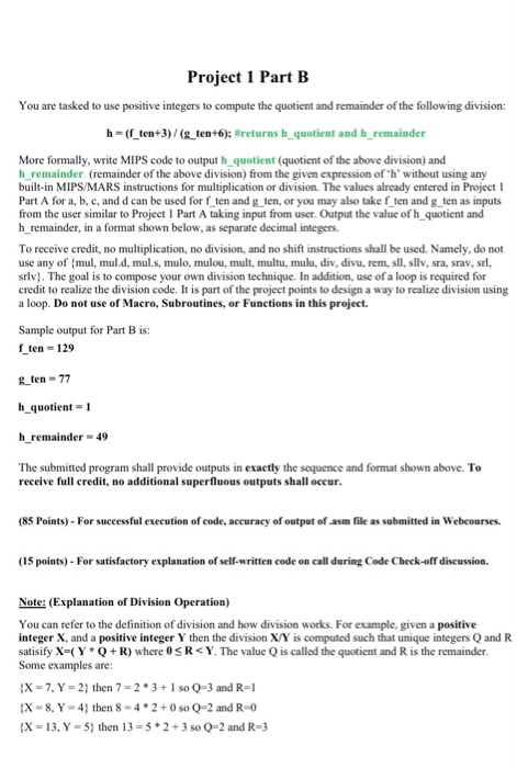 Solved Need help converting the following MIPS/MARS program | Chegg.com