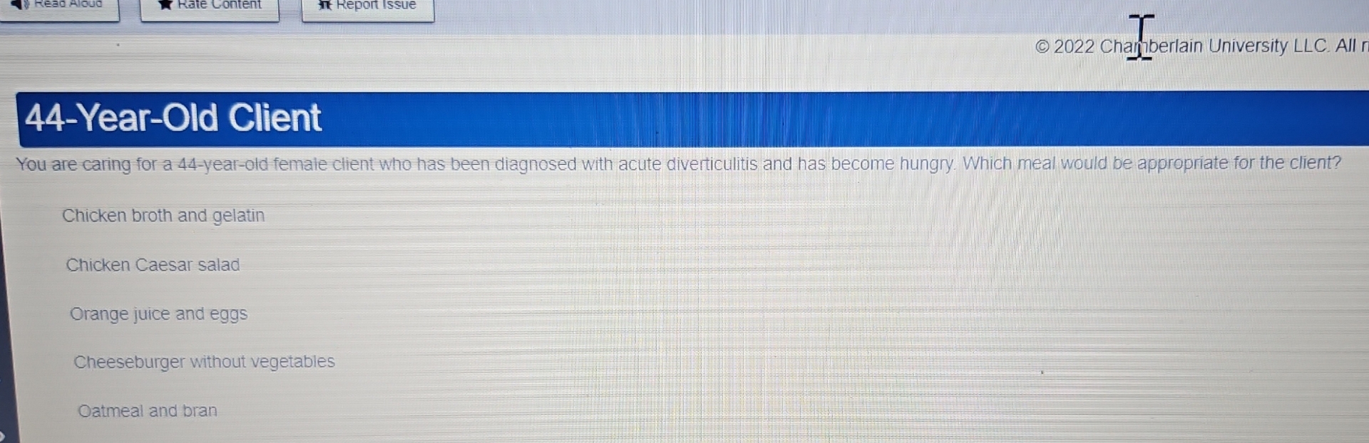 Solved Read AloudRate ContentReport issue2022 ﻿Chanberlain | Chegg.com