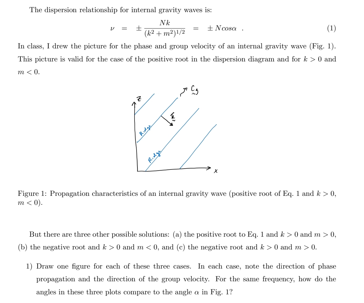 Solved please help.The dispersion relationship for internal | Chegg.com