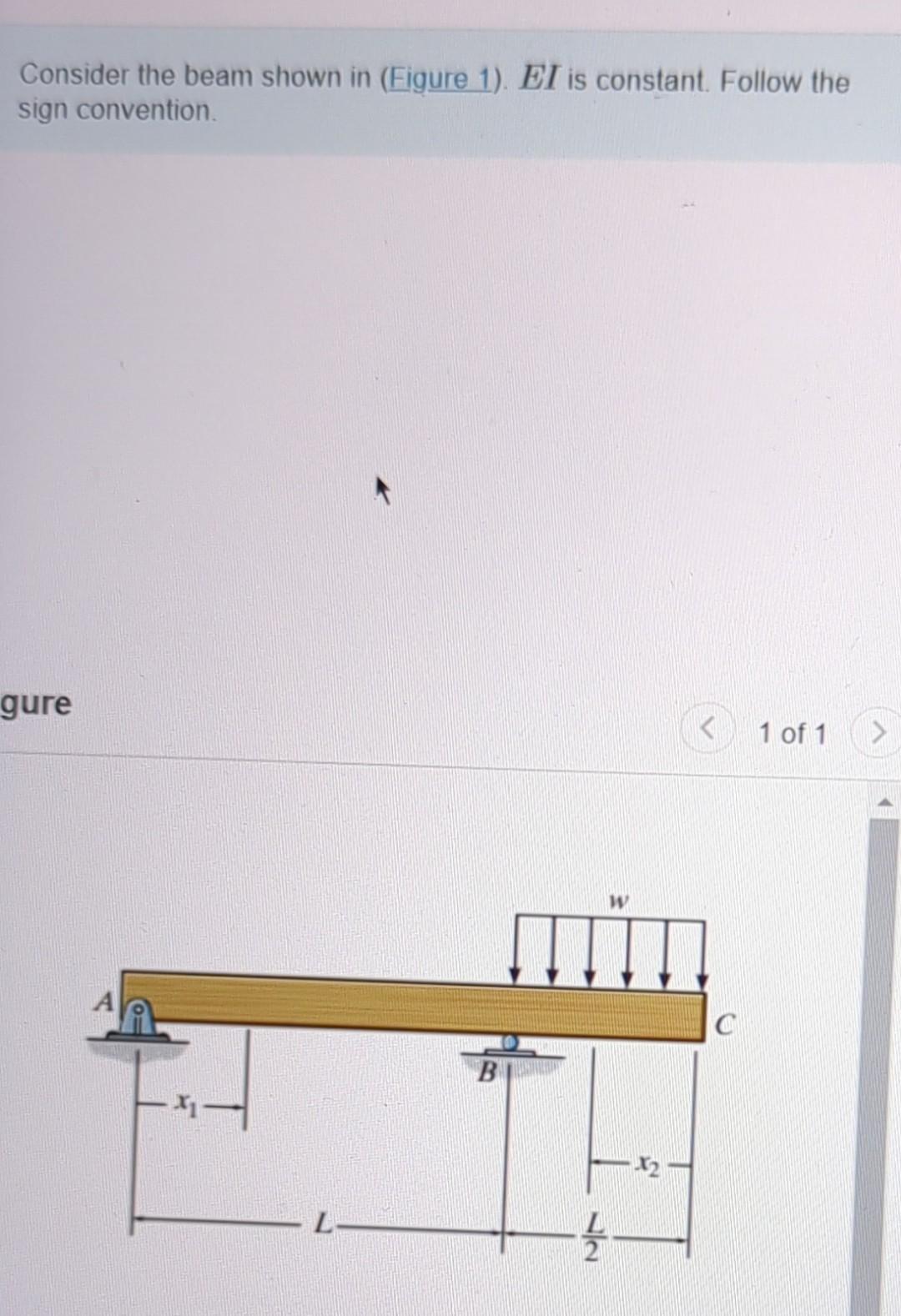 Consider the beam shown in (Figure 1). EI is | Chegg.com