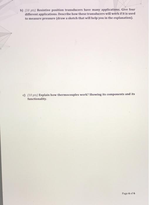 Solved Q1: (40 points) An infrared thermometer device need | Chegg.com