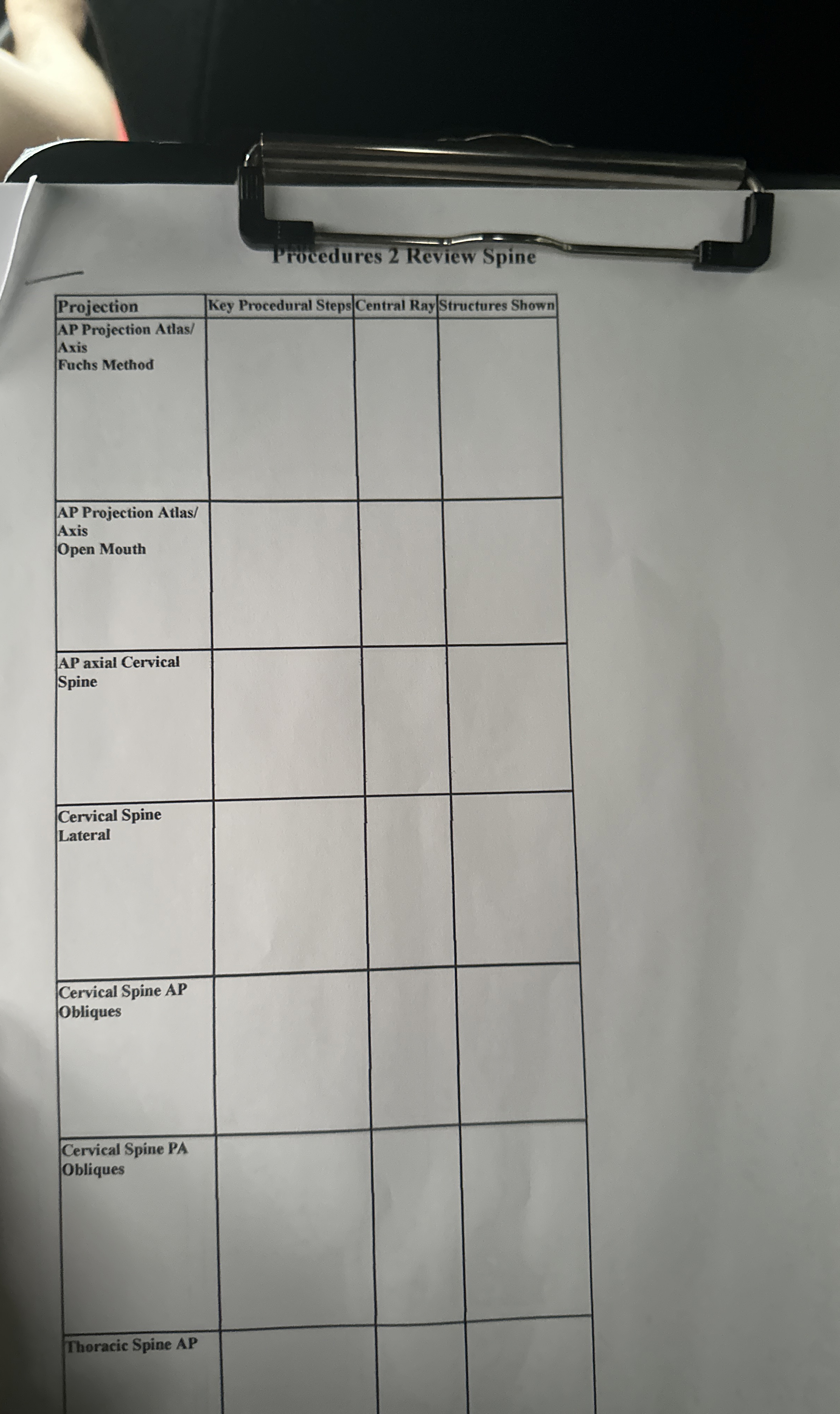 Solved \table[[Projection,Key Procedural Steps ?? ﻿Central | Chegg.com
